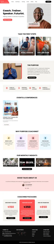 The Purpose Coach - Yemi Akinwuntan Personal Website and Portfolio ...